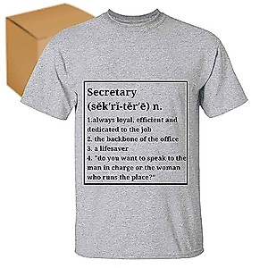 Funny Gift Friend Gift For Receptionist Administrator Secretary Definition Men Women White Gray T Shirt