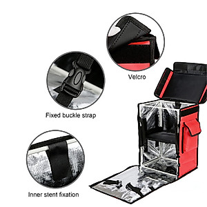 WHYUNM26 42L Takeaway Box Backpack Fast Food Pizza Delivery Thermal Ice Bags Waterproof Refrigerated Insulation Lunch Bags with Pockets,Blue