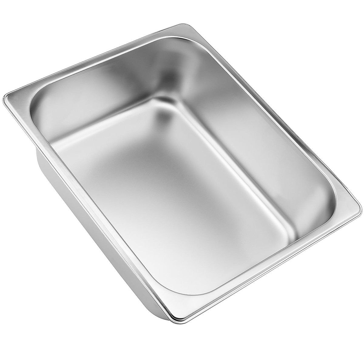 ZOENHOU 4 Pack 1/2 Half Size Steam Table Pans, Stainless Steel Steam Food Pan, 4 Inch Deep Anti-jam Hotel Pans for Catering and Home Use, 12.8 x 10.4 Inch