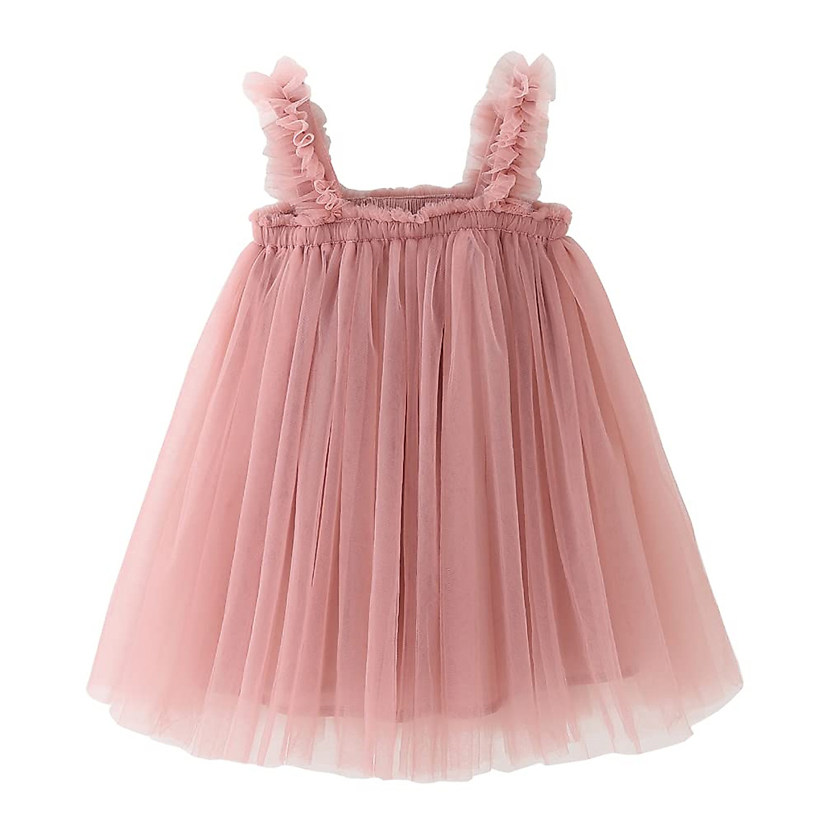 BGFKS Tutu Dress for Baby Girl 1st Birthday Photography Outfit Sets, Dress for Toddler Girls with Lace Rose Flower Crown.(Dusty Rose)