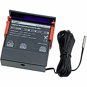 bayite DC 12V Fahrenheit Digital Temperature Controller 10A 1 Relay with Sensor