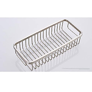 Thwarm Shelves Shower Basket 304 Stainless Steel Brushed Square Basket Rack Basket Bathroom Single Layer Toilet Shampoo Shower Gel Shelf Shampoo Storage Rackfor Candy Conditioner