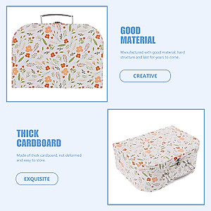 EXCEART Box Storage Suitcase Paperboard Containers Rustic Holder Suitcase Storage Bags Storage Bins with Lids Storage Tote Bag Tote Storage Shelves Makeup Flowers Carton Cardboard Child