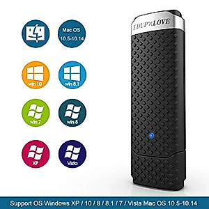 USB 3.0 WiFi Adapter AC1300Mbps for PC, EDUP LOVE Wireless Network Adapter Dual Band 5GHz 2.4GHz for Mac OS 10.6-10.15,Windows 11/10/8.1/8/7/XP/Vista