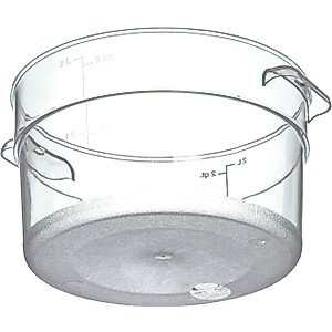 Carlisle FoodService Products Storplus Round Food Storage Container with Stackable Design for Catering, Buffets, Restaurants, Polycarbonate (Pc), 2 Quart, Clear, (Pack of 12)