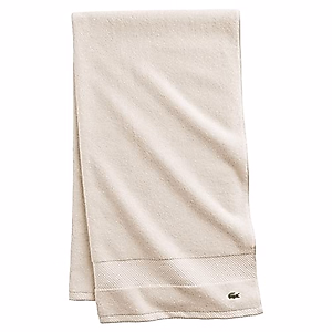 Lacoste Heritage Supima Cotton Bath Sheet, Chalk, 35" x 70"