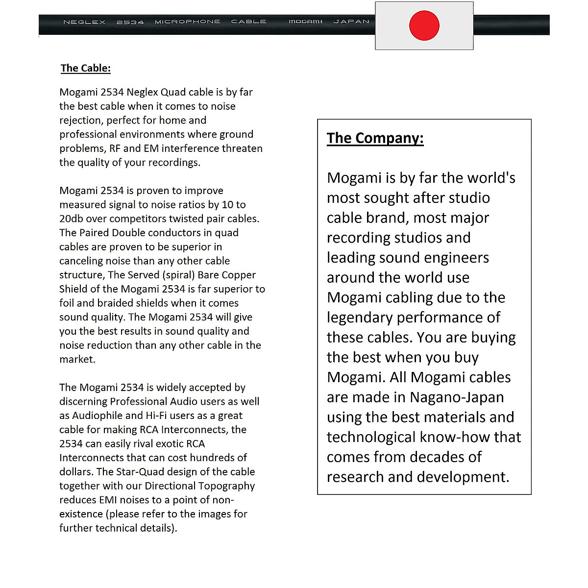 WORLDS BEST CABLES 4.5 Foot – Directional Quad High-Definition Audio Interconnect Cable Pair CUSTOM MADE using Mogami 2534 wire and Amphenol ACPR Die-Cast, Gold Plated RCA Connectors
