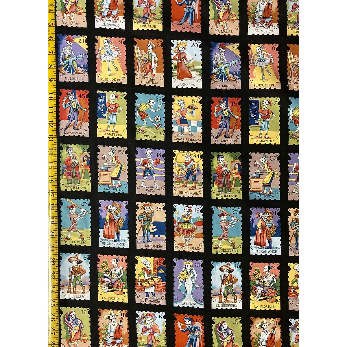 Cartas Marcadas Black Alexander Henry Fabric - by The Yard