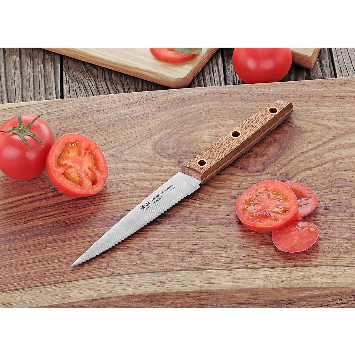 Cangshan W Series 60126 German Steel Serrated Utility Knife, 5-Inch