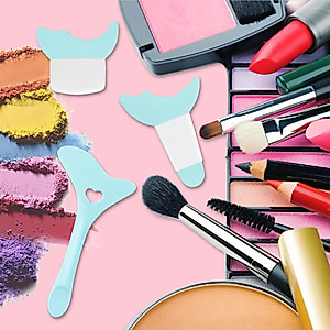 3Pcs Eyeliner Stencils Reusable Silicone Eyeliner Aid Tool Eyeliner Eyelash Eyeshadow Lipstick Mascara Eyeliner Guide Wing Eyeliner Tool for Women Beginners（Blue）