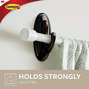 3M Command Oil Rubbed Bronze Curtain Rod Hook (2-Pack) - 1 Each