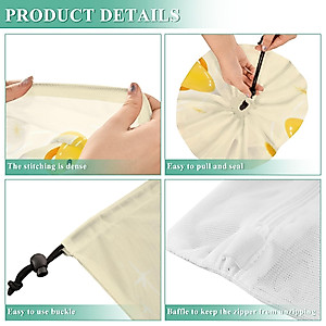 Cartoon Cute Solar System Travel Laundry Bags With Drawstring Lingerie Bags For Washing Delicates Mesh Bag Dirty Clothes Organizer For College Apartments Factories