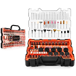 480Pcs Rotary Tool Accessories Kit, GOXAWEE 1/8 inch Shank Rotary Tool Accessory Set, Multi Purpose Universal Kit for Cutting, Drilling, Grinding, Polishing, Engraving & Sanding