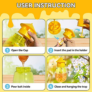 ITISBLTN 2 Packs Wasp Trap – Extra Large Yellow Jacket Trap Reusable Outdoor Hanging Ground Bee Wasps Killer Traps for Outside Garden, Patio, Backyard, Camping