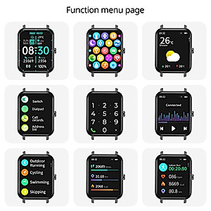 FACOI Smart Watch for Mens Women - Android Smart Watch for Android Phones iPhone Compatible with Call Receive/Dial, Activity Tracker with Waterproof Heart Rate Sleep Monitor Pedometer