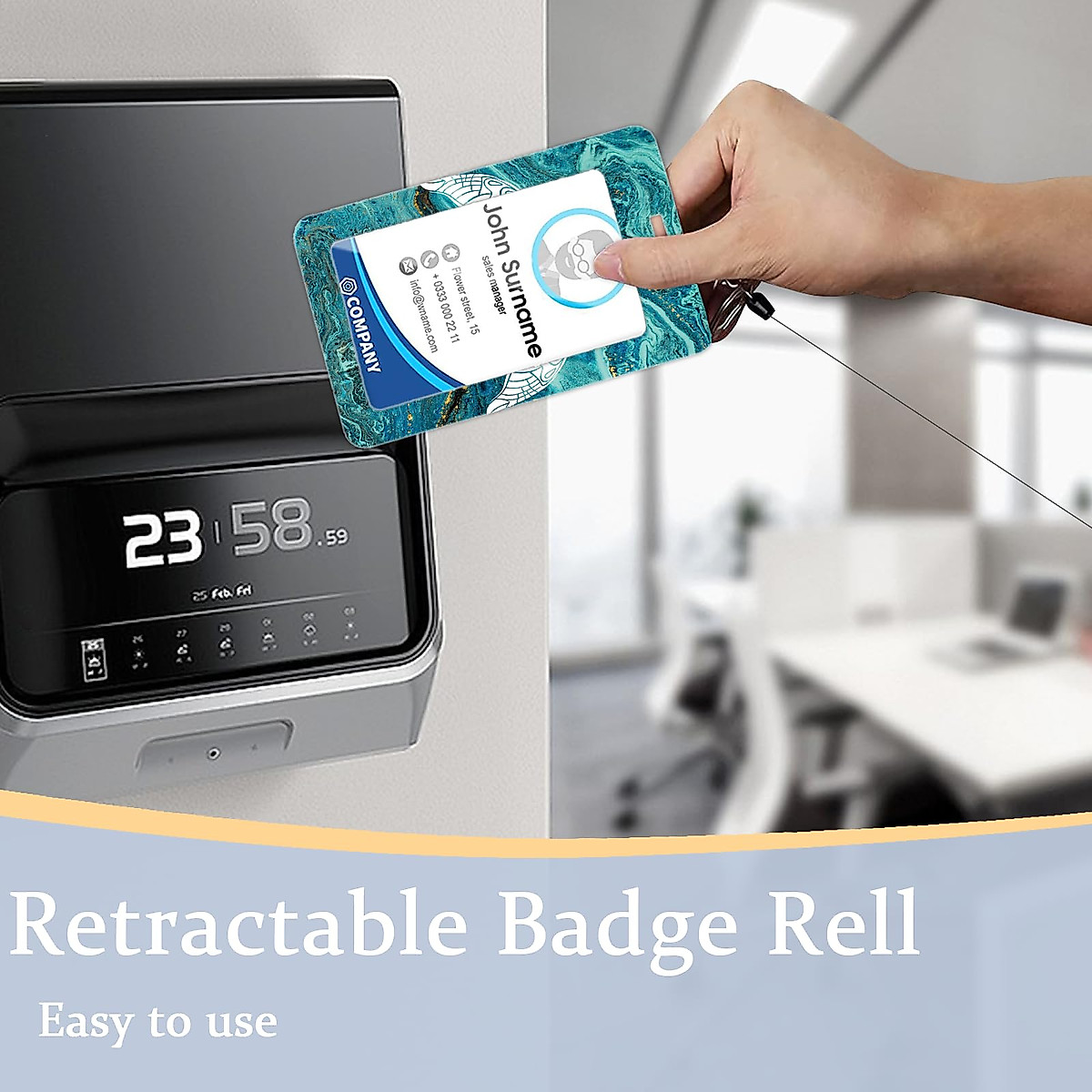 BAIJEN Sea Turtle Lanyards for ID Badges, Cute Badge Reel Retractable Badge Holder with Lanyard for Teacher, Women, Kids