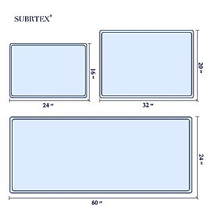 subrtex Bathroom Rugs Chenille Bath Rug Soft Short Plush Bath Mat Soft Shower Mat Water Absorbent Shower Mat Quick Dry Machine Washable(Gray,16" x 24")