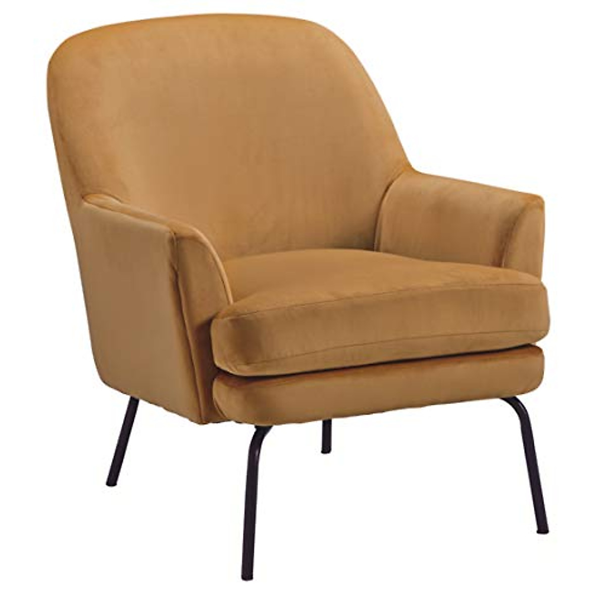 Signature Design by Ashley Dericka Modern Velvet Upholstered Accent Chair, Gold
