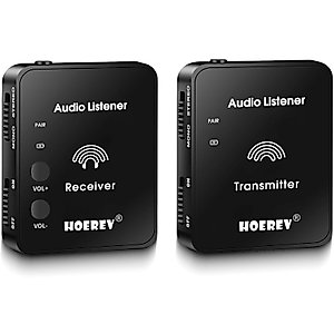 Hoerev Wireless in Ear Monitor System Studio Equipment Professional System Transmitter Guitar System with Rechargeable Battery for Studio Band Rehearsal Live Performance Camera Record