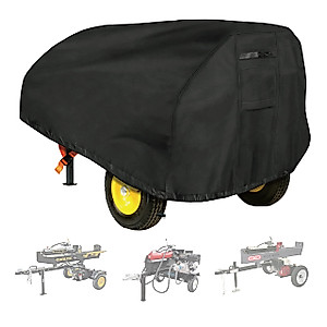 Aaaspark Heavy Duty Log Splitter Cover, Waterproof Oxford Cloth, for 15-45 Ton Gas or Electric Log Splitters, 83" x 45" x 39", Weather Resistant Storage Cover, Easy to Clean, Black