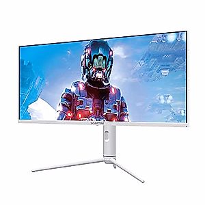 Sceptre IPS 34" White UltraWide Monitor 3440 x 1440p HDR400 1ms up to 144Hz 95% DCI-P3 PIP PBP DisplayPort HDMI USB-C Height Adjustable (E345B-QUN168W)