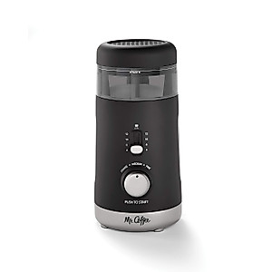 Mr. Coffee Coffee Grinder, Automatic Grinder with 5 Presets, 12 Cup Capacity, Black