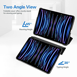 ProCase Cover for iPad Pro 11 Inch Case 2022/2021/2020/2018, Slim Stand Hard Back Shell Smart Cover for iPad Pro 11 4th Generation 2022 / 3rd Gen 2021/ 2nd Gen 2020 / 1st Gen 2018 -Black