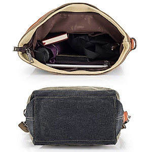 SNUG STAR Canvas Handbag Multi-Color Striped Lattice Cross Body Shoulder Purse Bag Tote-Handbag for Women (Multi Color B)