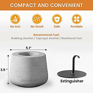 Tabletop Fire Pit Concrete Table Top Fire Pit Indoor Fire Pit Tabletop Mini Tabletop Fireplace Table Fire Pit Tabletop Originality Table Top Fire Pit Bowl Personal Cement Fireplace Outdoor
