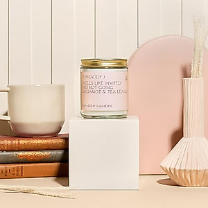 Anecdote Candles ‘Homebody' Coconut Soy Wax Candle Jar | Premium Hand Poured & Long Burning | Bergamot & Tea Leaves Scent | Phthalate-Free | for Home, Office, Gift - 7.8 Oz