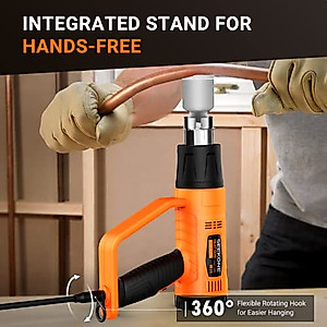 SEEKONE Heat Gun 1800W Heavy Duty Fast Heat Hot Air Gun Kit with 752℉&1112℉（400℃-600℃） Dual-Temperature Settings and 4 Nozzles with Overload Protection for Crafts, Shrinking PVC, Stripping Paint