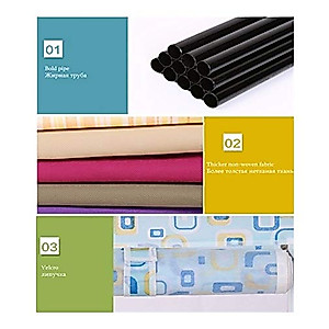 YSJ LTD 67" Simple Wardrobe, 3D Cartoon Pattern Thick Reinforcement Pipe Folding Dustproof Wardrobe Multifunction Wardrobe Closet Bedroom Furniture Children Room Decorate Storage Cabinet Assembly Ward