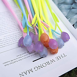 yarachel Color Changing Flower Pens - Pack of 24 Ballpoint Pens Creative Gel Ink Rollerball Pen for School Home Office Stationery Store Kids Girls Gift