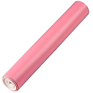 Smooth Solid Color Faux Leather Sheets Roll 12"X53" (30cmX135cm),Very Suitable for Making Crafts, Leather Earrings, Bows,Sewing (Pink)