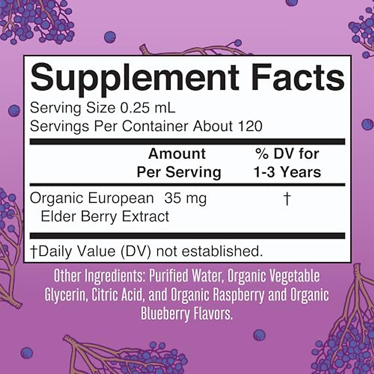 MaryRuth's Toddler Elderberry Syrup | USDA Organic Elderberry | Sugar Free Kids Immune Support Supplement for Ages 1-3 Years | Clean Label Project Verified®, Vegan, Non-GMO, Gluten Free | 1 Fl Oz