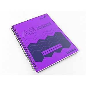 Silvine A5 Wirebound Notebook with 160 Lined Pages and Durable polyprop Covers. [Assorted Pack of 10],POLYA5AC
