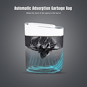 Apetecer Trash Can with Lid Automatic Garbage Can, 3.5 Gallon Slim Small White Plastic Smart Trash Bin, Narrow Motion Sensor for Bedroom, Bathroom, Toilet Office（4*AA Battery）