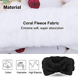 LADES 2 Pack Makeup Hair Headband, Bow Spa Headbands for Women Teen Girl Gifts Trendy Stuff, Soft Skincare Headband for Shower Washing Face