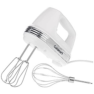 Cuisinart HM-70 Power Advantage 7-Speed Hand Mixer, Silver,White