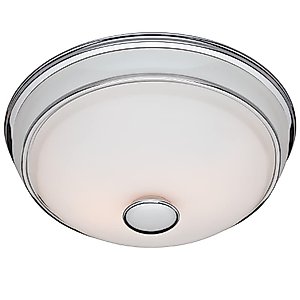 Hunter 81021z Victorian Decorative Bathroom Ventilation Exhaust Fan and Light, Silver, 90 CFM
