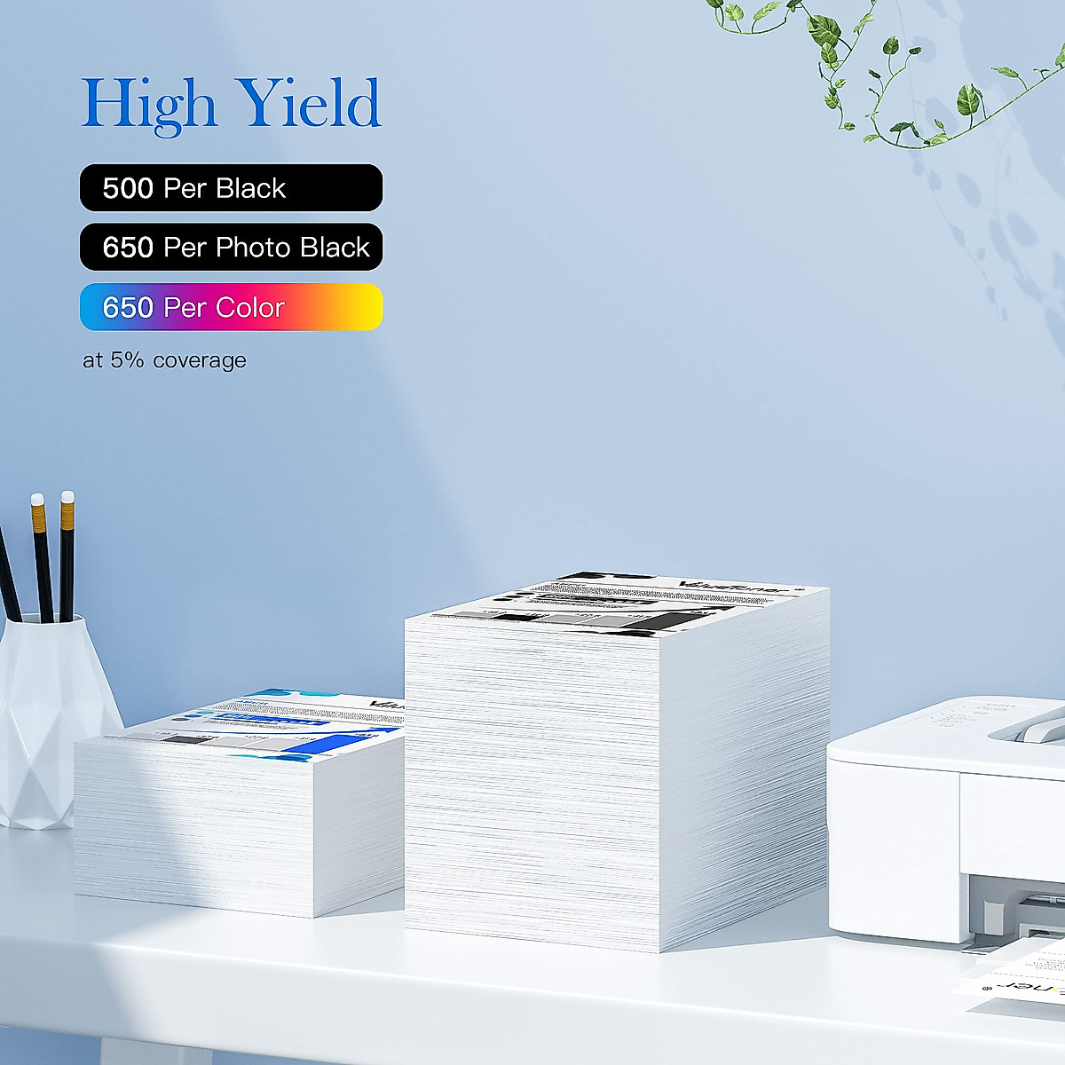 Valuetoner Remanufactured Ink Cartridge Replacement for Epson 410XL 410 XL T410XL High Yield to use with Expression XP-7100 XP-530 XP-630 XP640 XP-830 XP635 Printer (5-Pack)