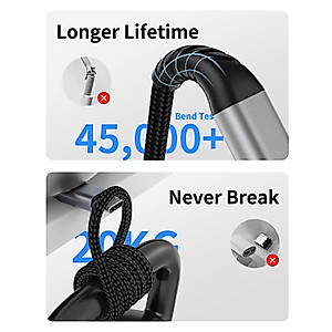 6FT USB C to C Cable, 2-Pack USB C to USB C Charger Cable PD Fast Charging 60W Type C to Type C Cord for iPhone 16 15 Pro Max, Samsung Galaxy S24 A35, Google Pixel 9, Moto G, Braided USBC to USBC