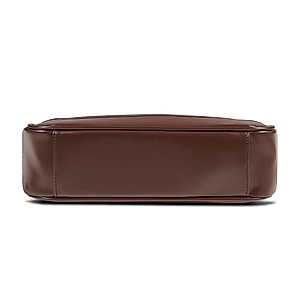 Women's Vegan Leather Hobo Crossbody Shoulder Bag Handbag Purse (Brown)