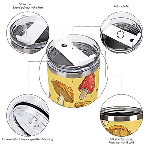 The Various Mushroom Art 40OZ Tumbler Stainless Steel Travel Mug Water Bottle Car Cup Tea Cups with Lid Black-style