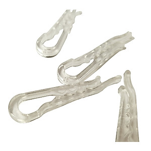 NiftyPlaza U Shape Clear Durable Plastic Alligator Clips Shirts Folding Ties Socks Pants Hold Garments in Place (500 Alligator Clips)