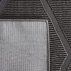 Safavieh Revive Collection 5'3" x 7'7" Charcoal REV104H Non-Shedding Trellis Area Rug