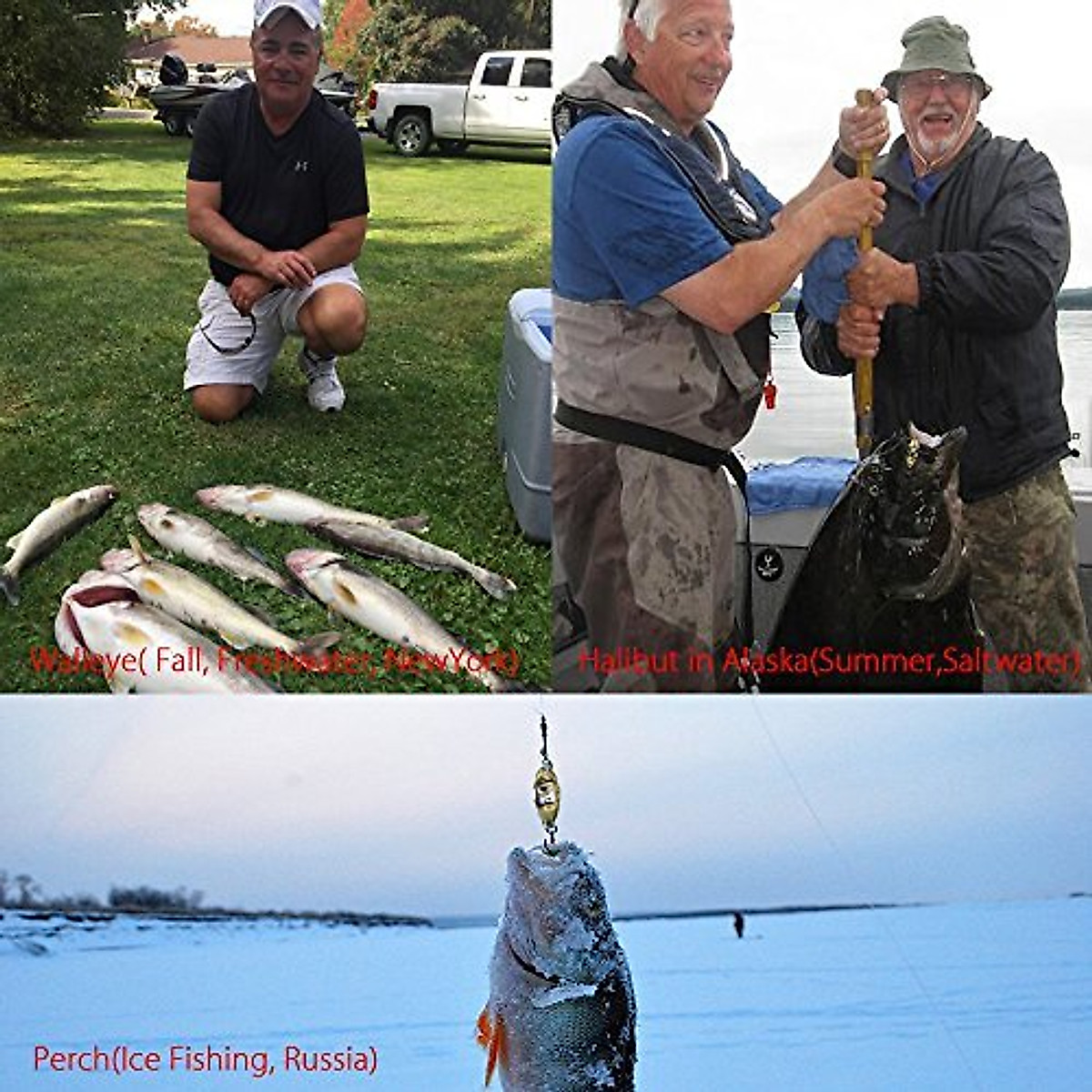 Dr.Fish 5 Pack Diamond Fishing Lights, Under Water Deep Drop Lights Fishing Flasher Light Attractant LED Fishing Lure Offshore Trolling Rig Saltwater