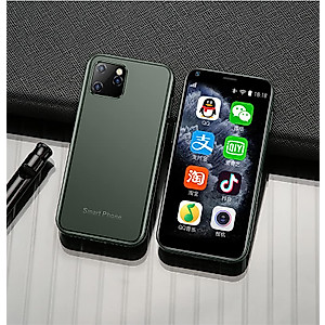 XS11 2.5in Mini Smart Phone, Unlocked Cellphone 6.0 1GB 8GB ROM 2023 New Years Phone Gifts for Kids (Dark Night Green)