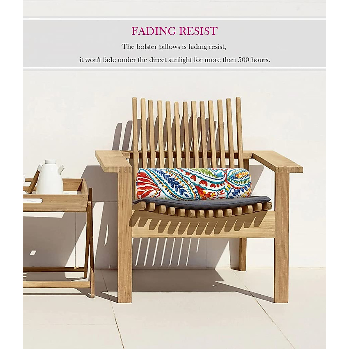 Fabritones Pack of 2 Outdoor Waterproof Decorative Bolster Pillows with Inserts for Patio Furniture, 20x6 Inch Fade Resistant Patio Garden Bolster Cushions for Couch Bed Sofa, Paisley Multi