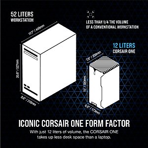 Corsair ONE i200 Compact Gaming PC - Intel® Core™ i7-11700K CPU - NVIDIA® GeForce RTX™ 3080 Graphics - 32GB Vengeance LPX DDR4 Memory - Thunderbolt 3™,Windows 10 Home